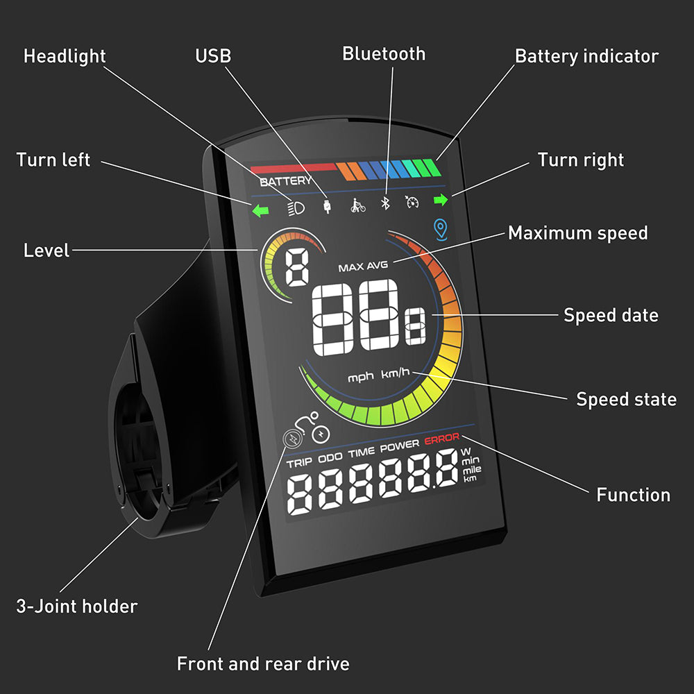 926 Intelligent colour LCD display for e-bikes